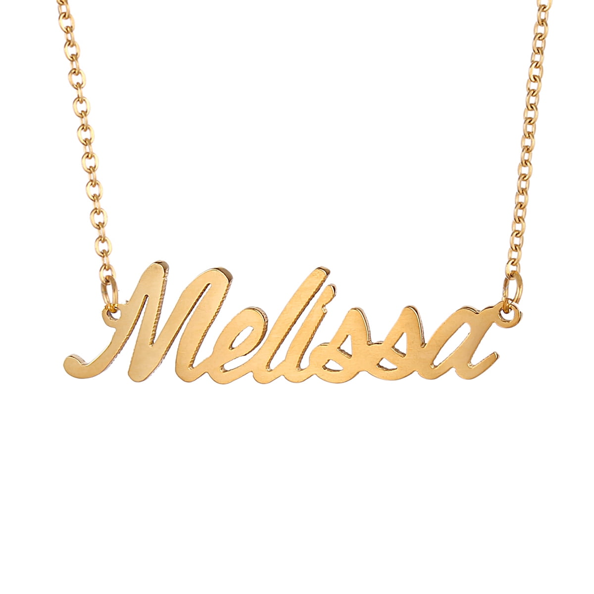 18k Gold Plated Signature Handwritten Melissa Name Necklace Jewlery ...