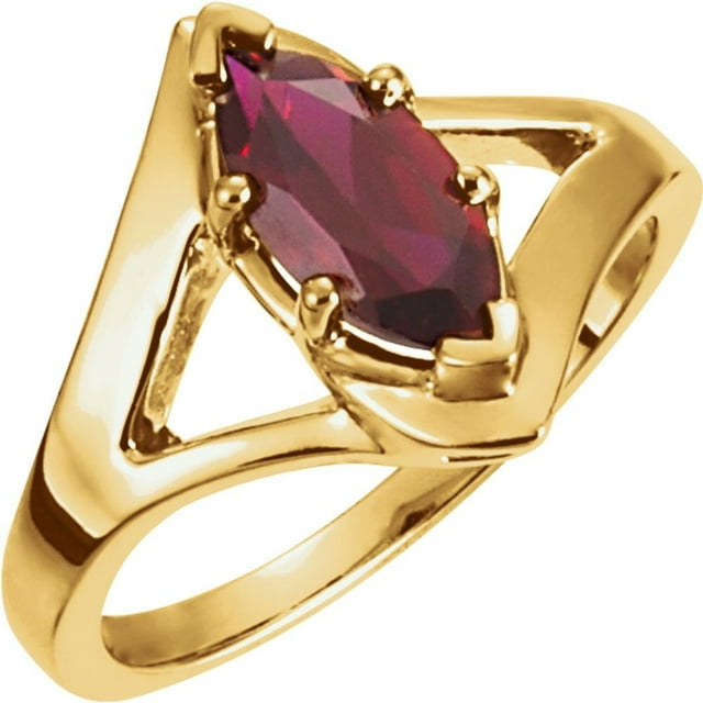 18k Palladium White Gold (No Nickel) 6x3mm Marquise Shape Split Shank Ring Fine Jewelry For ...