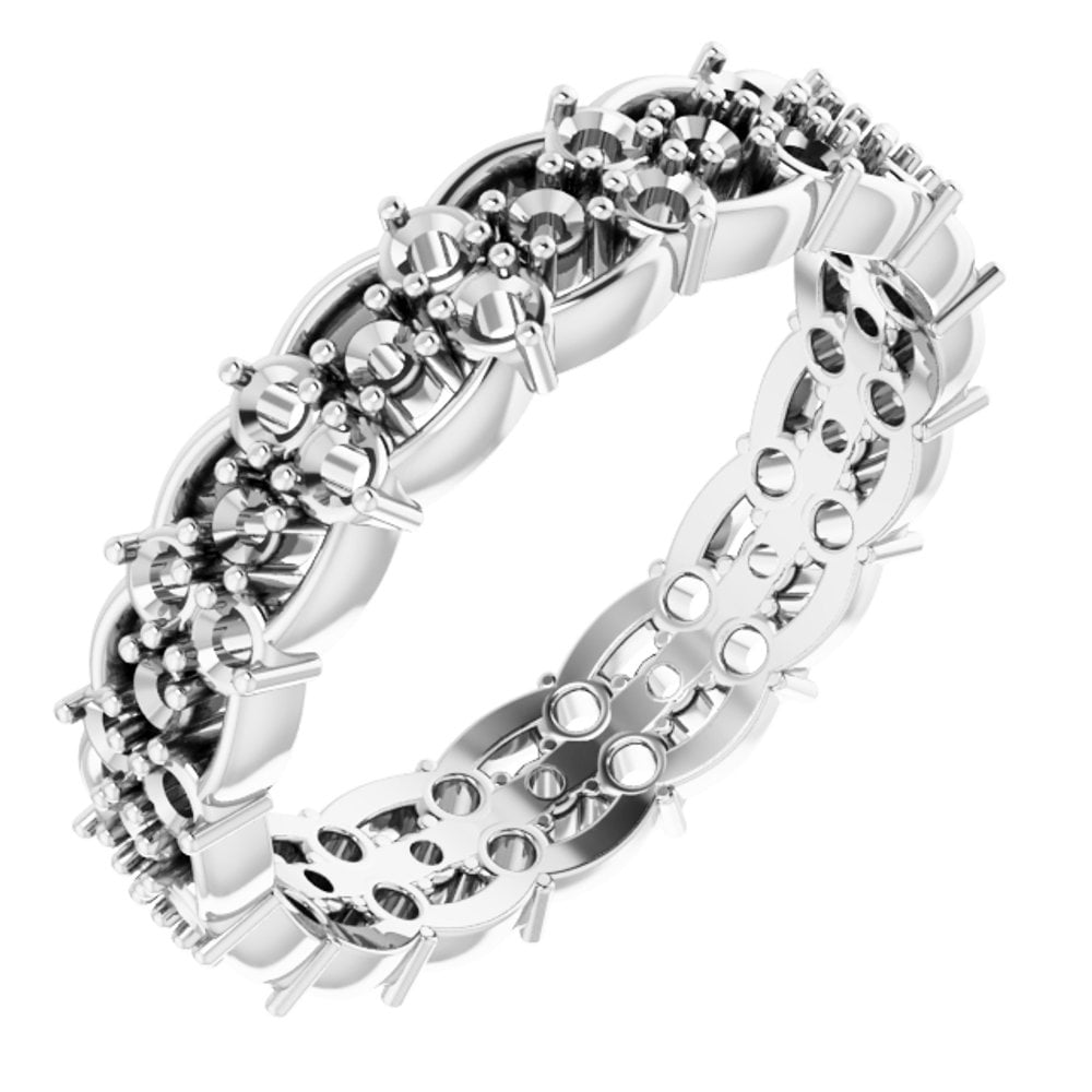 18k Palladium White Gold (No Nickel) Bridal Wedding Engagement ...