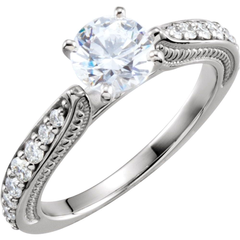 18k Palladium White Gold (No Nickel) Eternity Band Ring Fine Jewelry ...