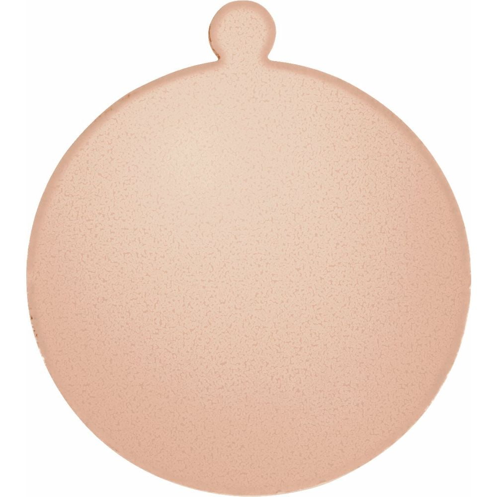 18k Rose Gold 14.25mm Round Shape 26 Gauge Stamping with Eyelet Fine ...