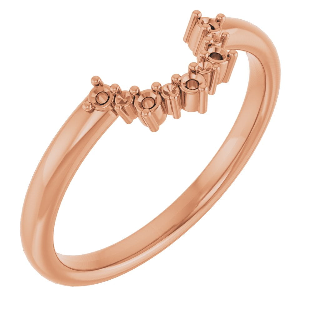18k Rose Gold Contour Bridal Wedding Engagement Anniversary Band Ring ...
