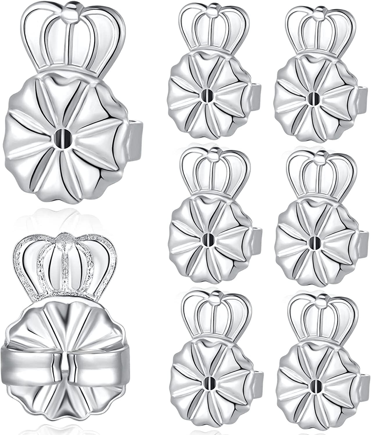 18k Tiara Earring Back Lifts Anti Droop 4 Pairs Back of Earrings for ...