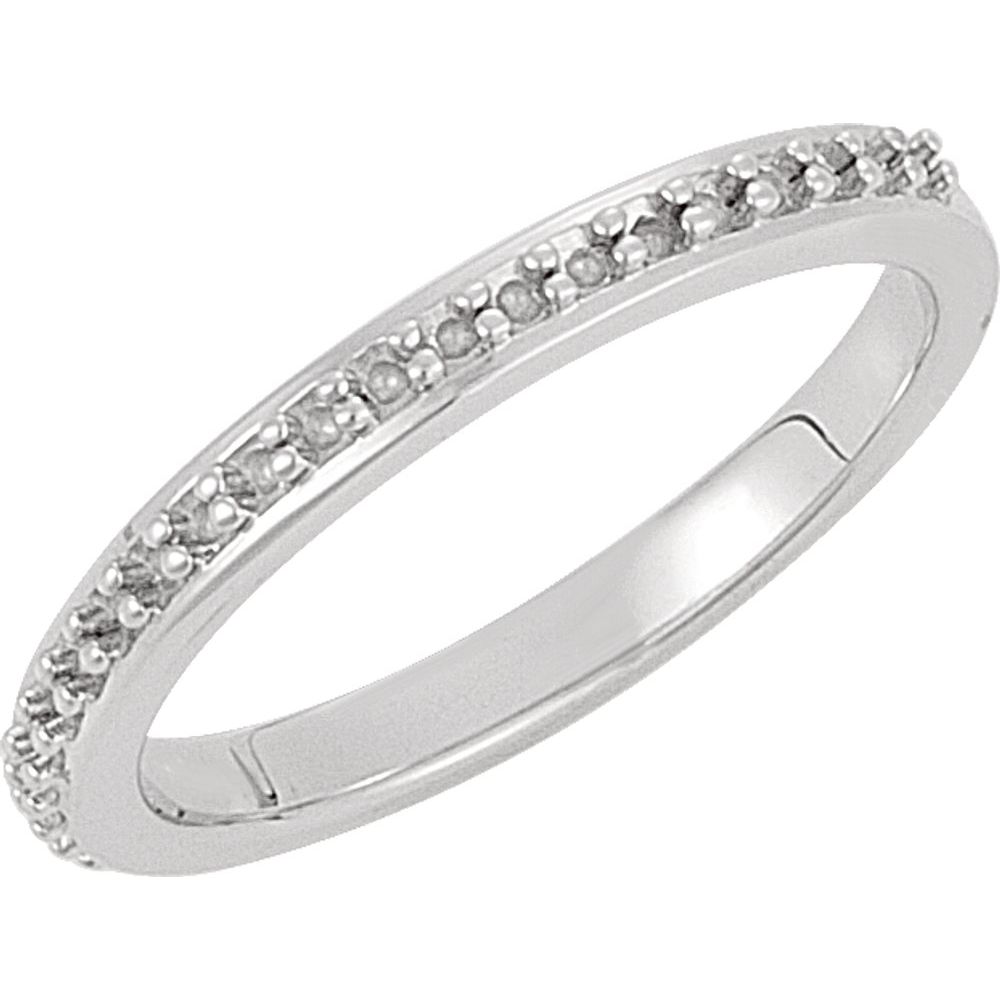 18k White Gold Bridal Wedding Engagement Anniversary Band Ring Fine ...