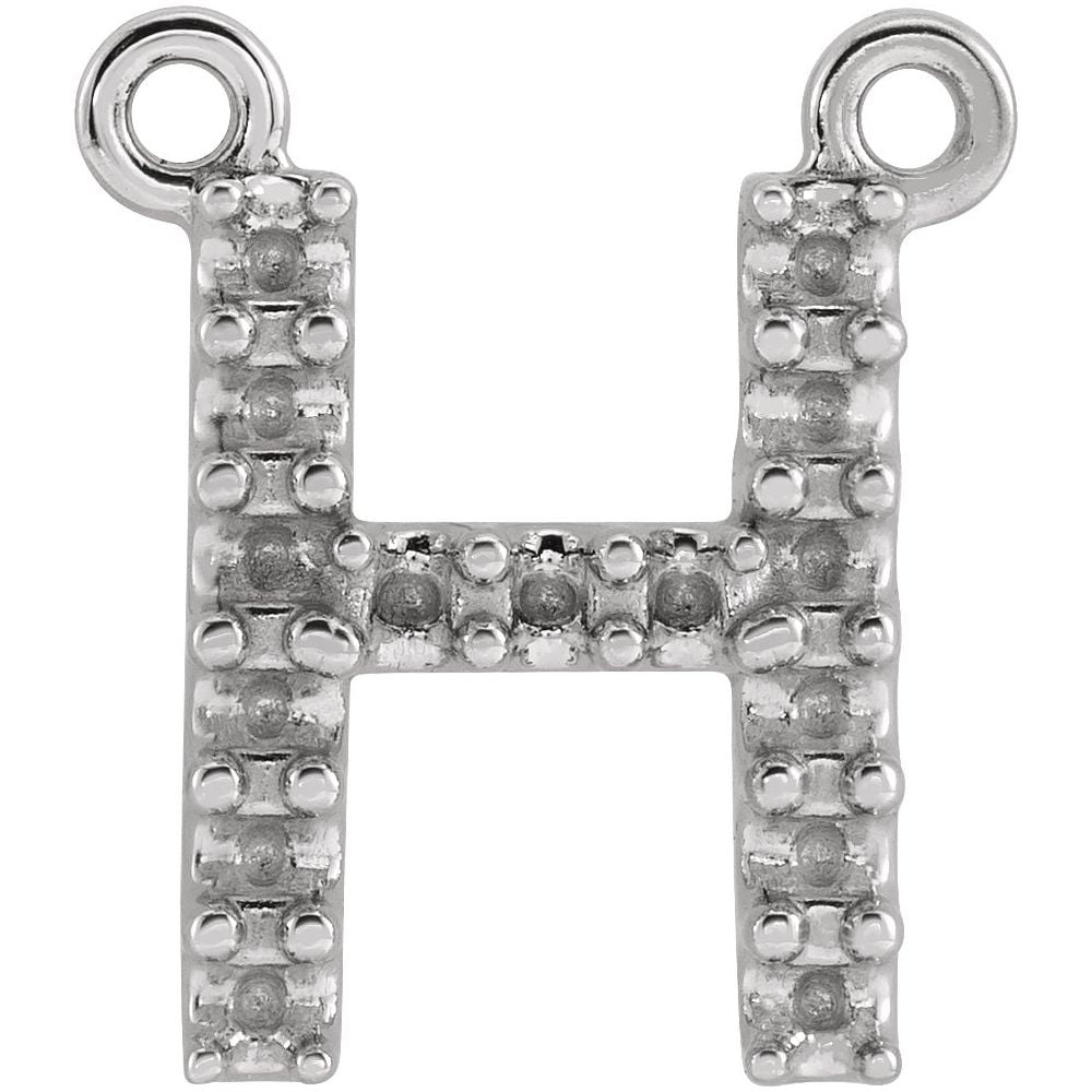 18k White Gold Initial H Necklace Center Jewelry Finding Fine Jewelry ...