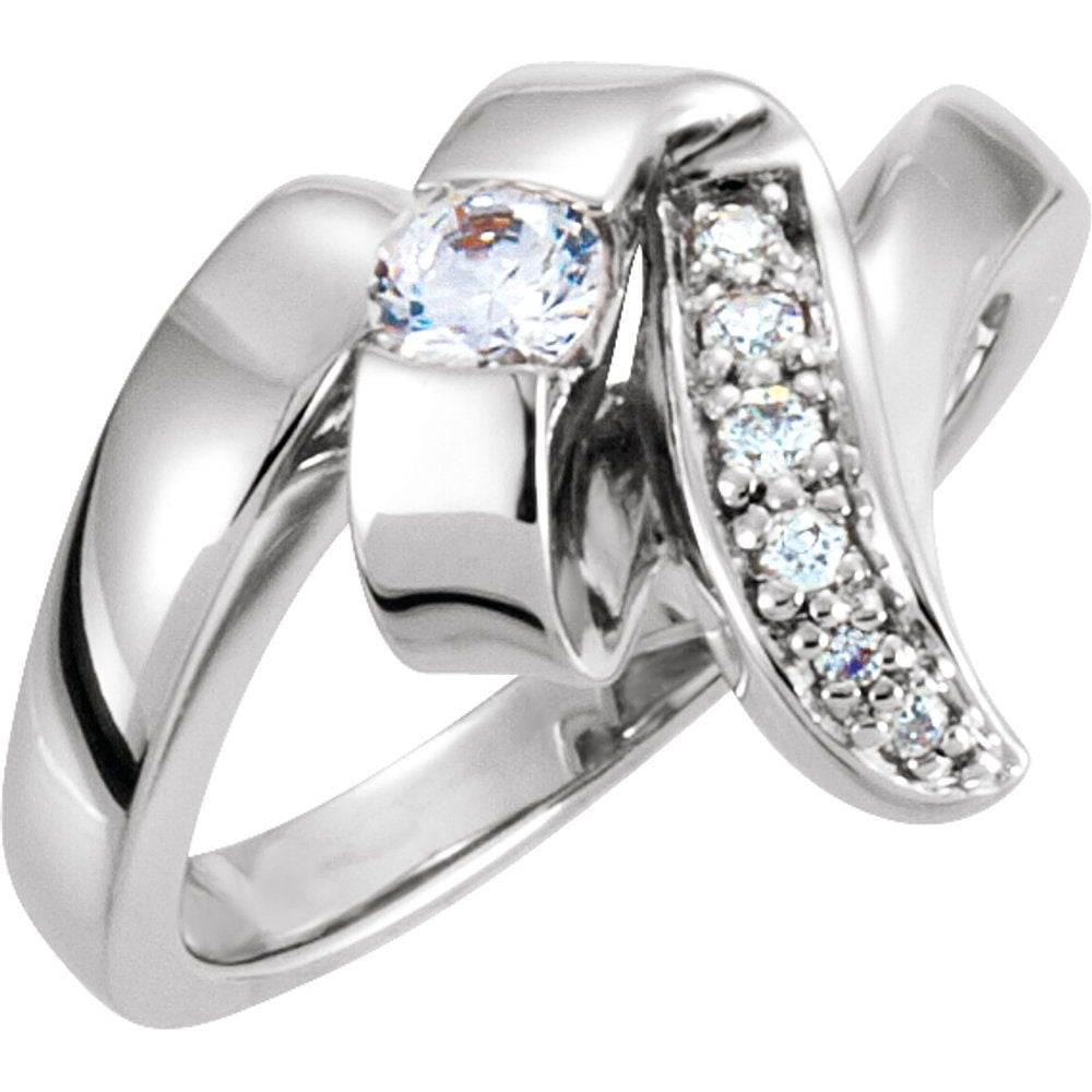 18k X1 White Gold Right Hand Ring Fine Jewelry For Women Gifts For Her ...