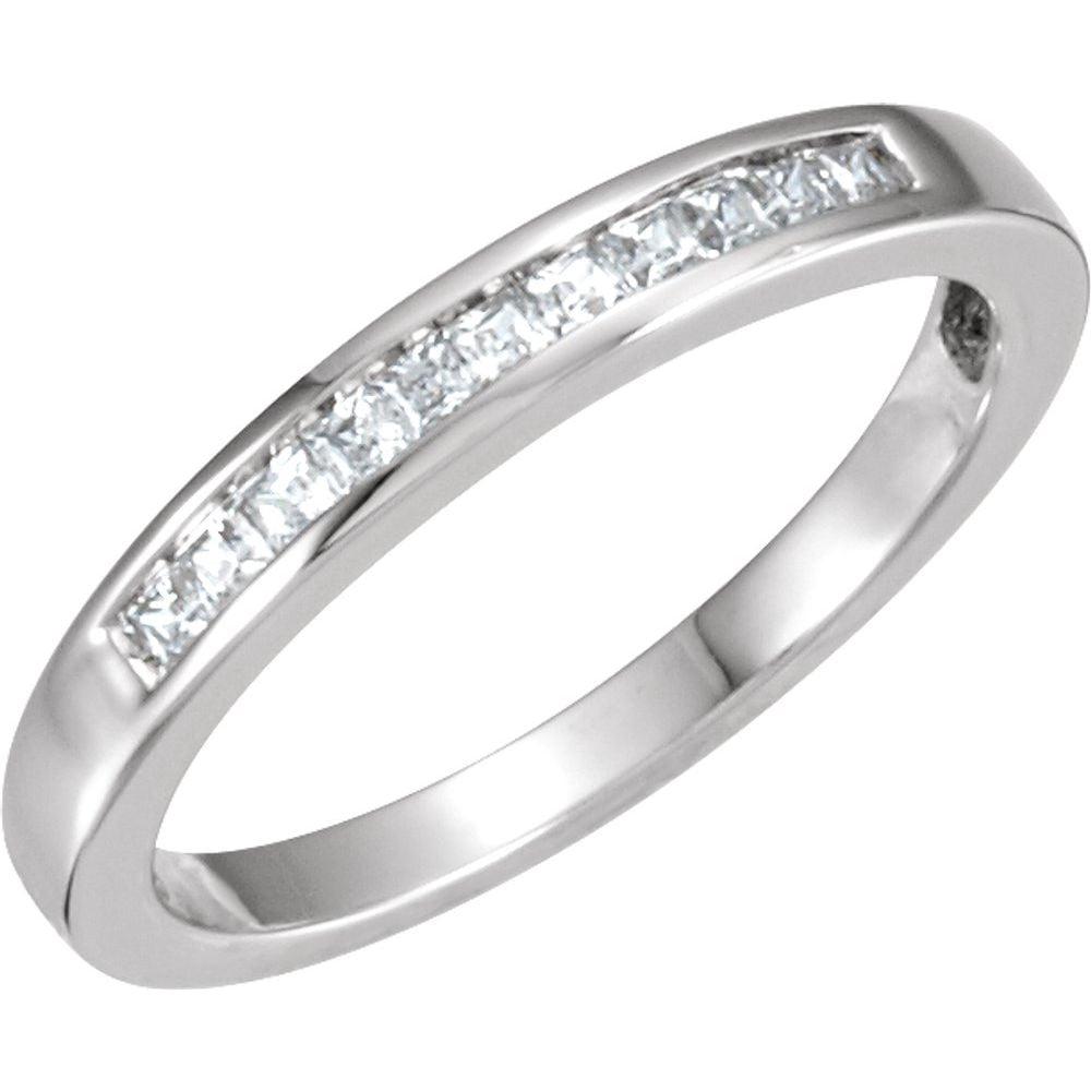 18k Yellow Gold 1.5x1.5mm Square Shape Channel-Set Bridal Wedding ...