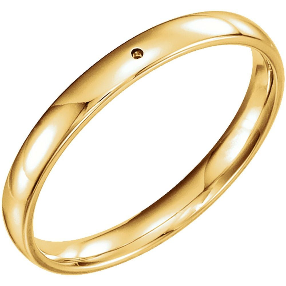 18k Yellow Gold 2.5mm Gypsy-Set Bridal Wedding Engagement Anniversary ...