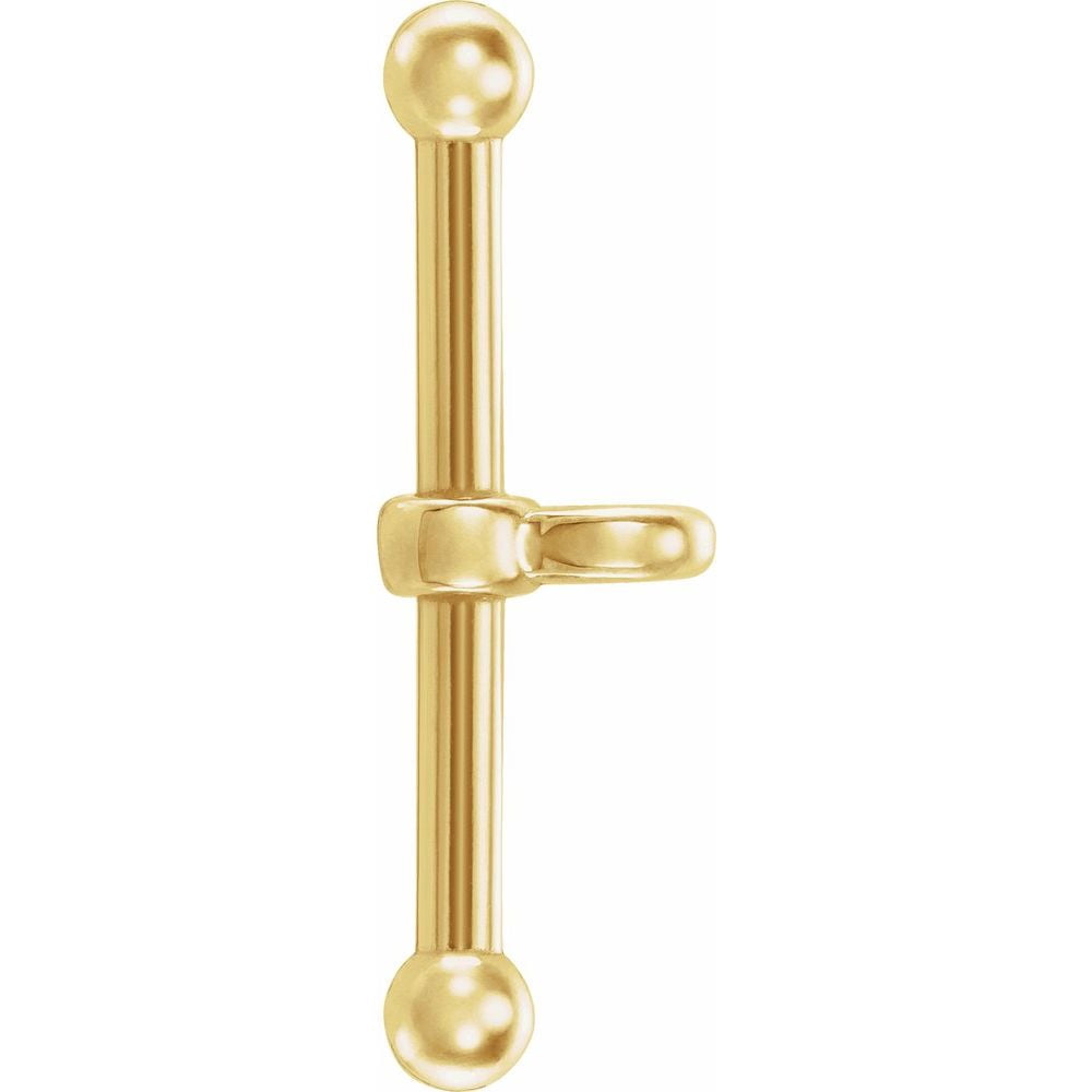 18k Yellow Gold 44.4mm Toggle Bar Clasp Part Finished Finding Component Fine Jewelry For Women ...