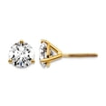 18k Yellow Gold 6 Ctw Cert Lab Grown Diamond VS+ F+ Round 3 Prong Heavy ...
