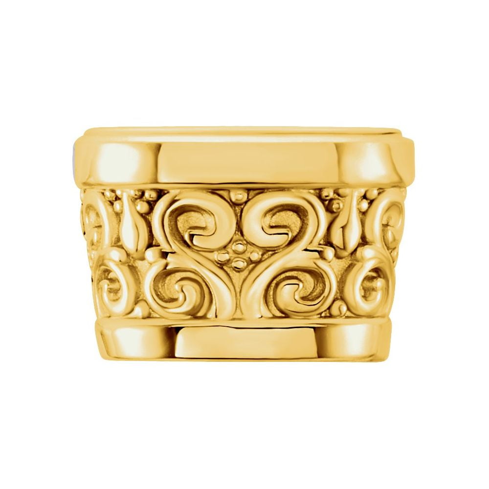 18k Yellow Gold 9x7mm Oval Shape Decorative Bezel Setting Finding Fine ...