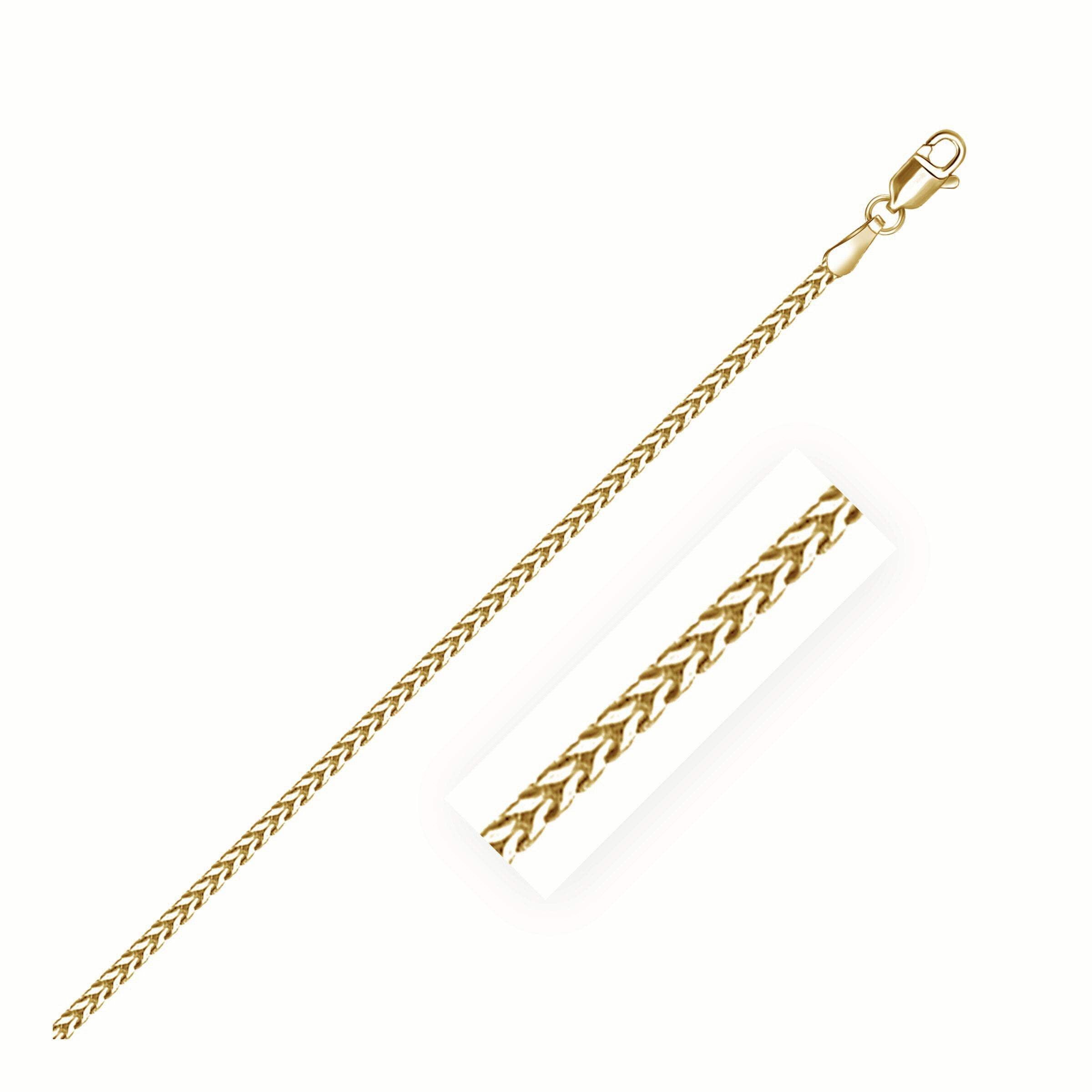 18k Yellow Gold Franco Chain (1.60 mm) - Walmart.com