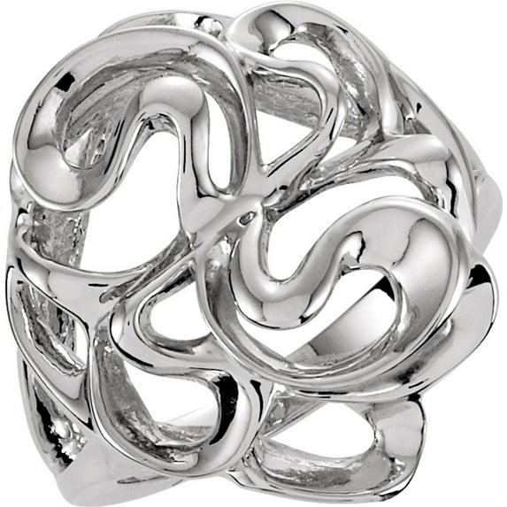 18k Yellow Gold Freeform Bypass Metal Fashion Ring Fine Jewelry For ...