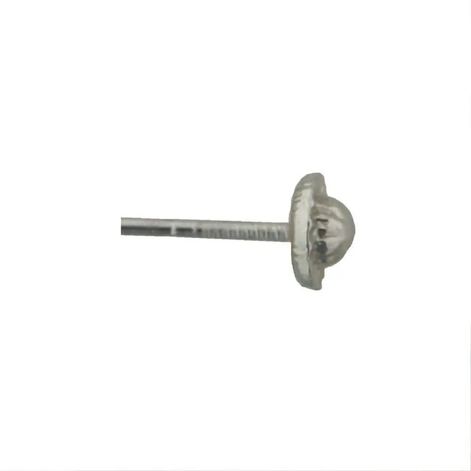 18kt White Gold Screw back nut with platic mechanism inside - Walmart.com