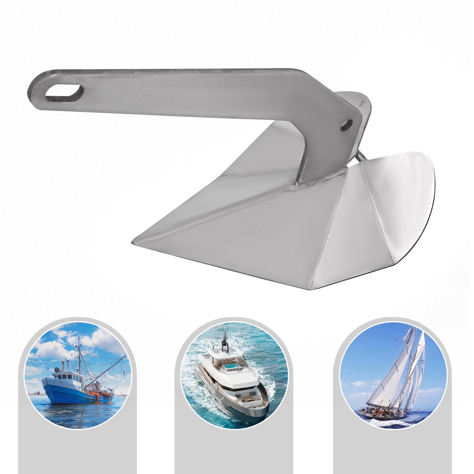 18lbs Boat Anchor, Stainless Steel Delta Style Boat Anchor Heavy Duty ...