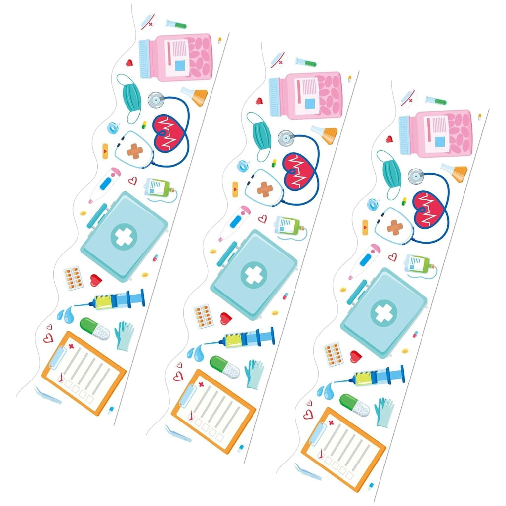 18m/59ft Nurse Day Border Sticker 70mm Wide Nurse Day Decorative Border ...