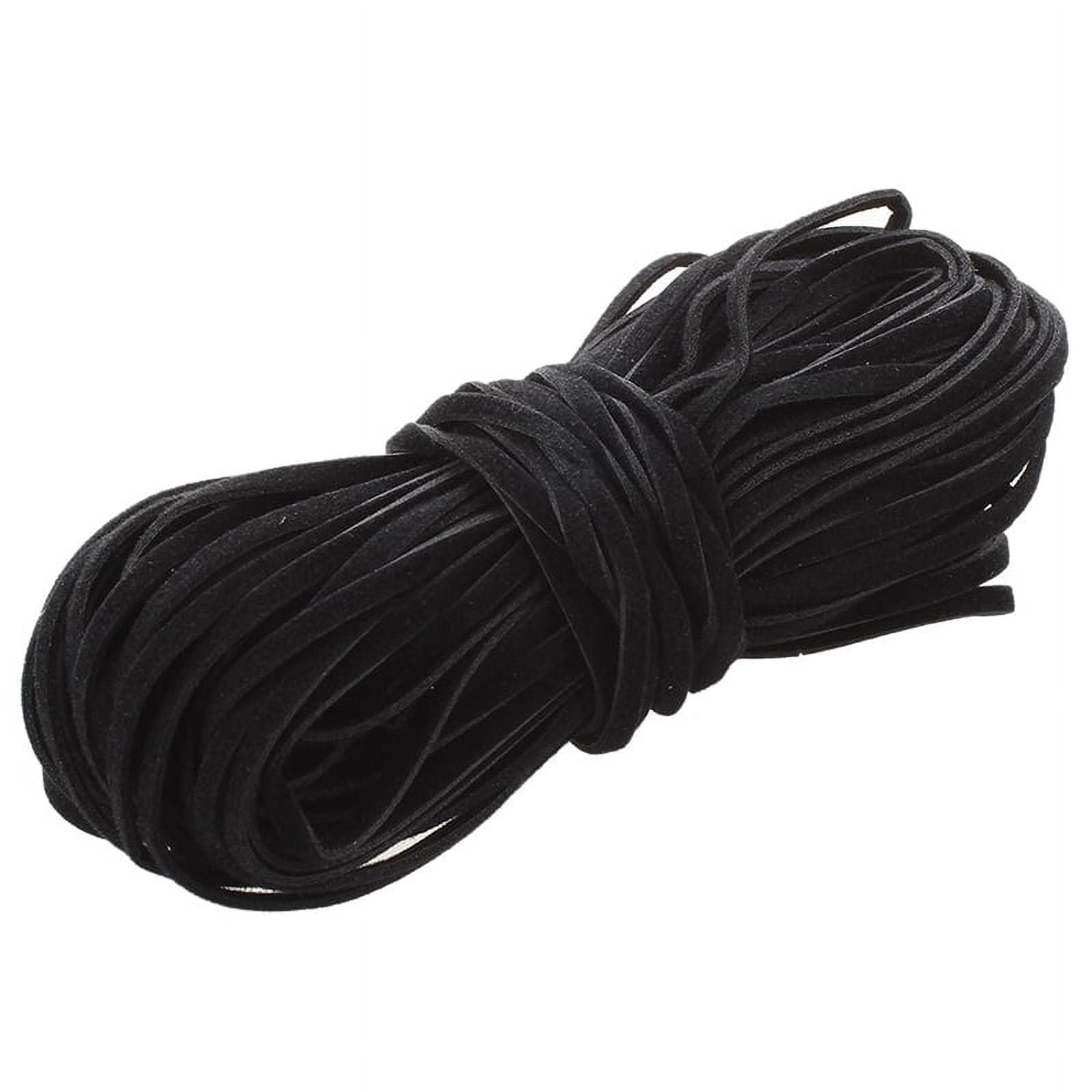 18m Suede Leather String Ribbon Cord 2mm Black DIY Deco - Walmart.com