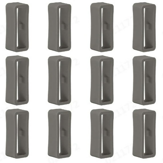 【18mm】【12PCS】Universal Silicon Ring Buckle For Watch Straps With Rubber ...