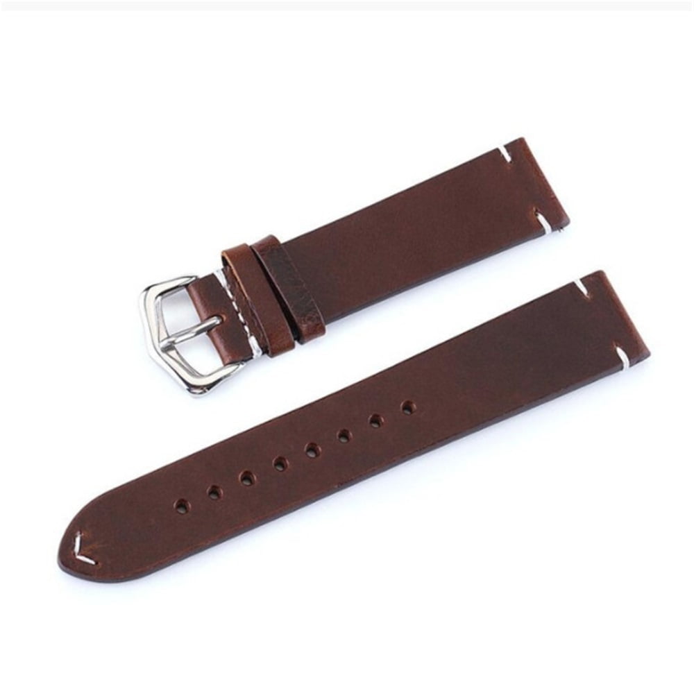 18mm 20mm 22mm 24mm Full Skin Soid Cowhide Band Retro Leather Watchband ...