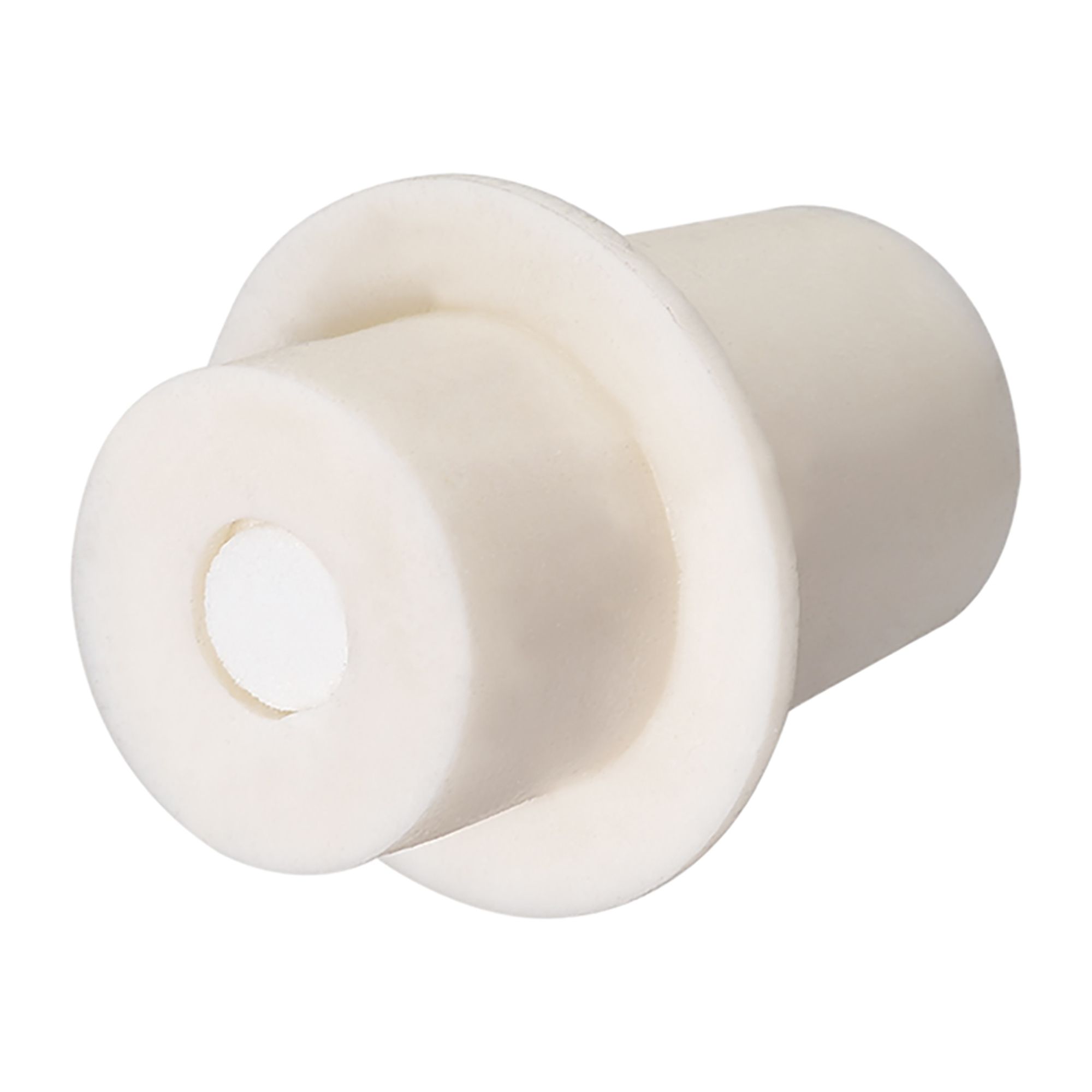 18mm-22mm Beige Drilled Silicone Stopper Plugs for Flask Test Tube ...