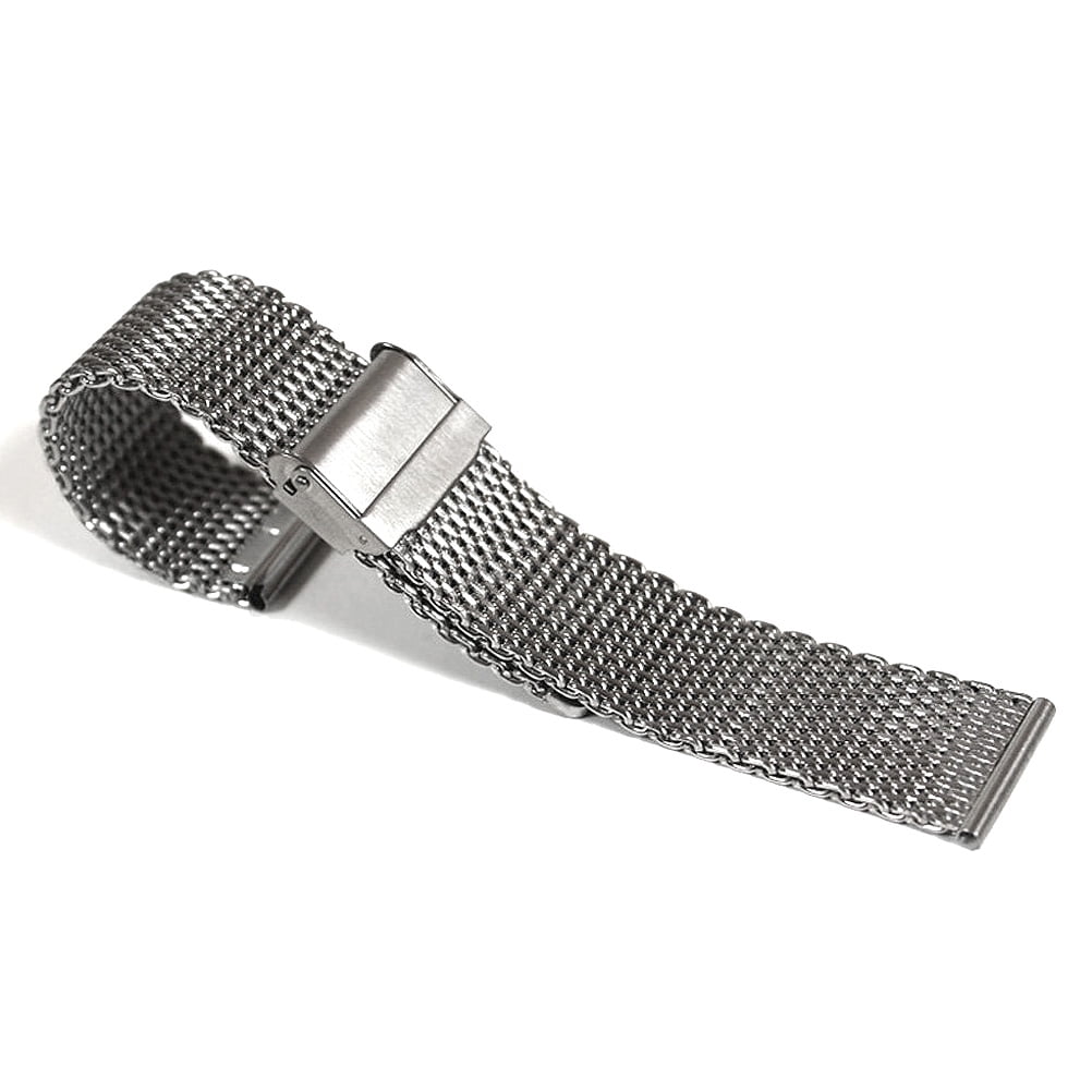18mm Adjustable Ultra-thin Stainless Steel Mesh Watch Band Strap ...