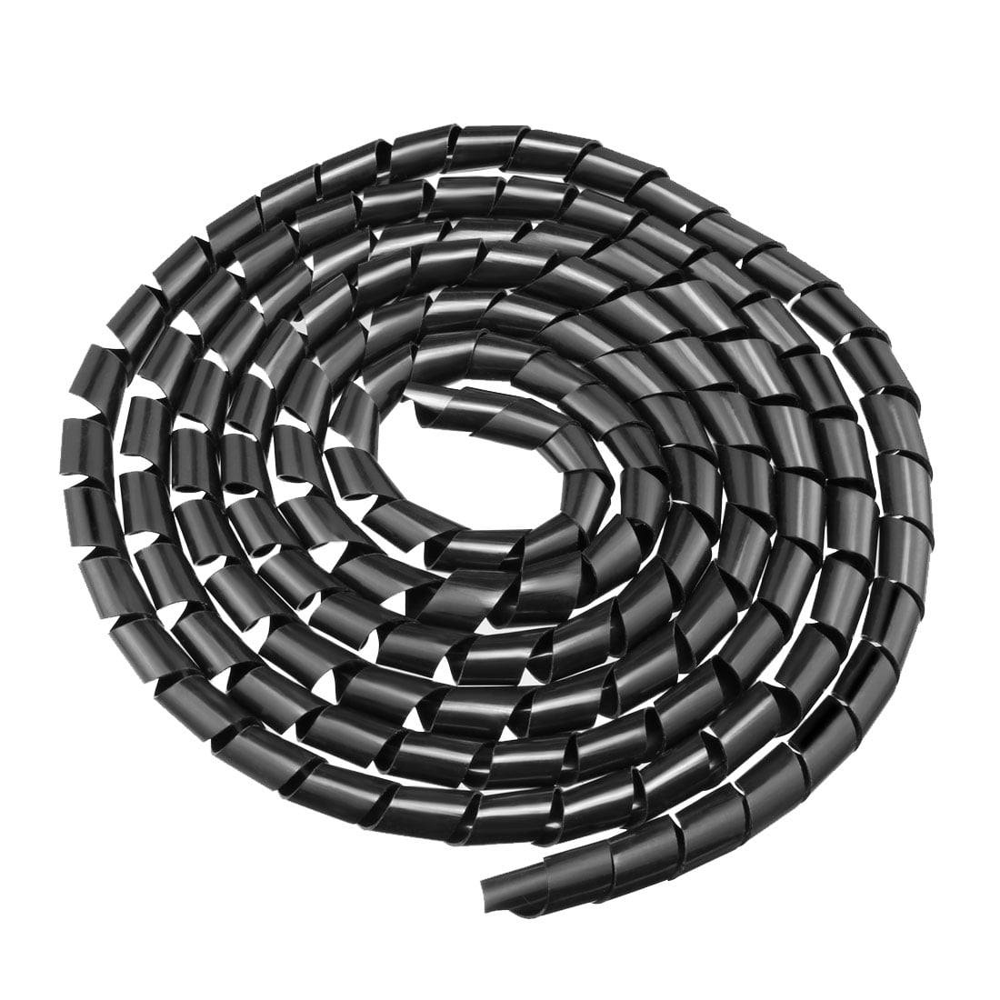 18mm Flexible Spiral Tube Cable Wire Wrap Computer Manage Cord Black 3. ...