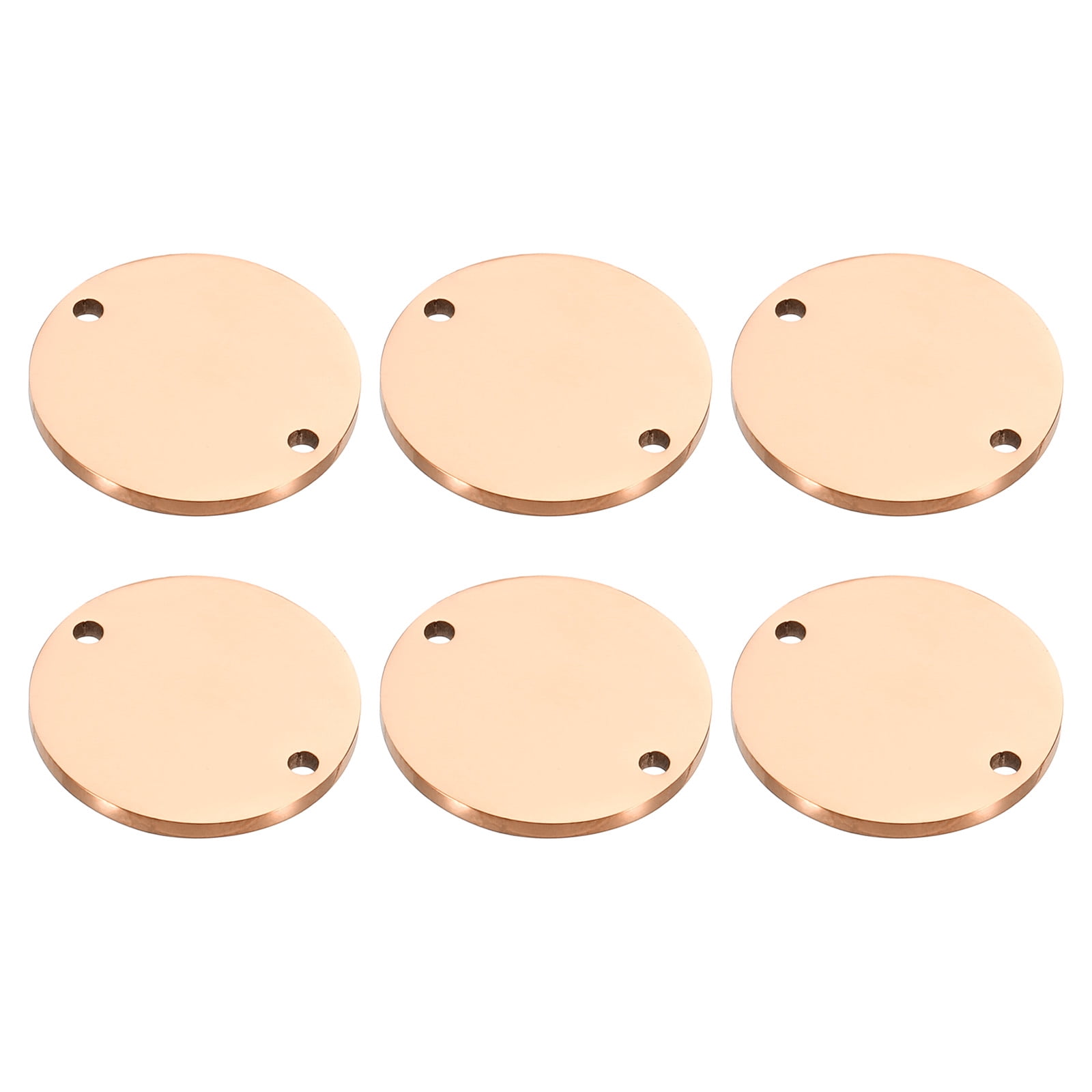 18mm Steel Disc, 6Pcs Metal Stamping Blanks Tags Circle Round Metal ...