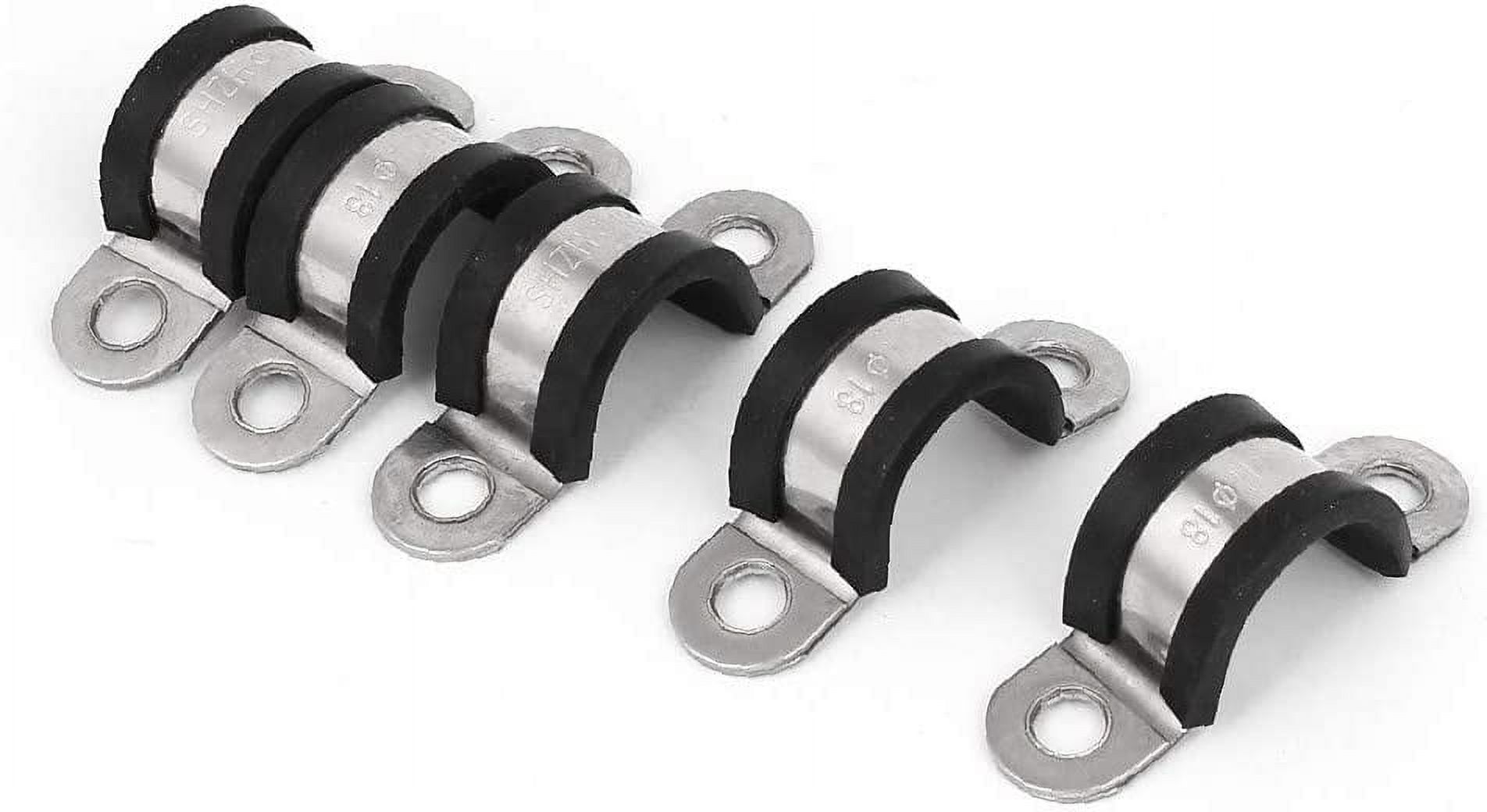 18mm U Clips EPDM Rubber Lined Mounting Brackets Clamps 5pcs for Pipe ...