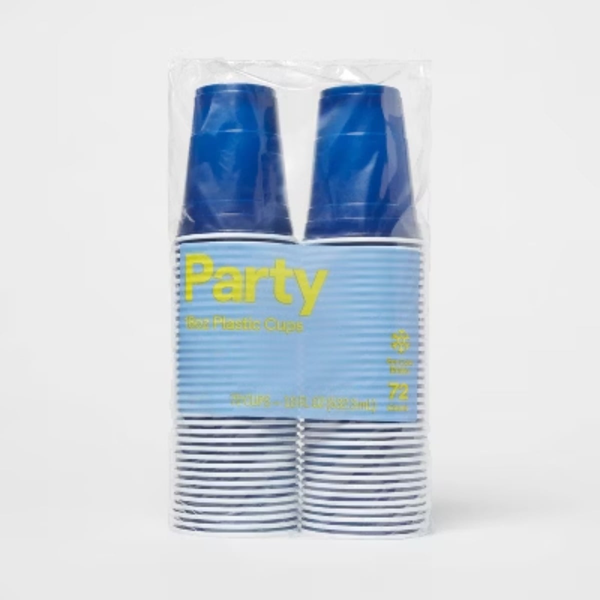 18oz Disposable Blue Plastic Cups - 72 Count - Walmart.com