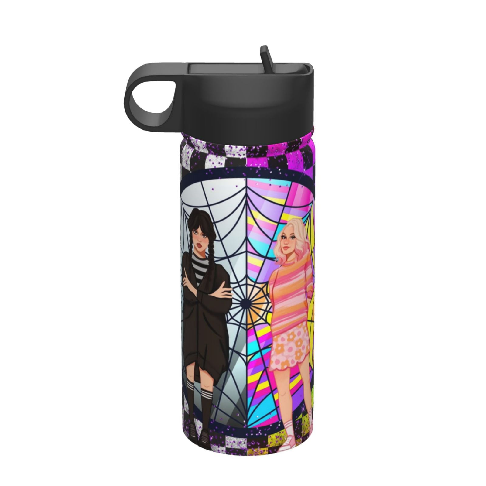 18oz Insulated Sports Water Bottle with Lid, Wednesday Addams Stainless ...