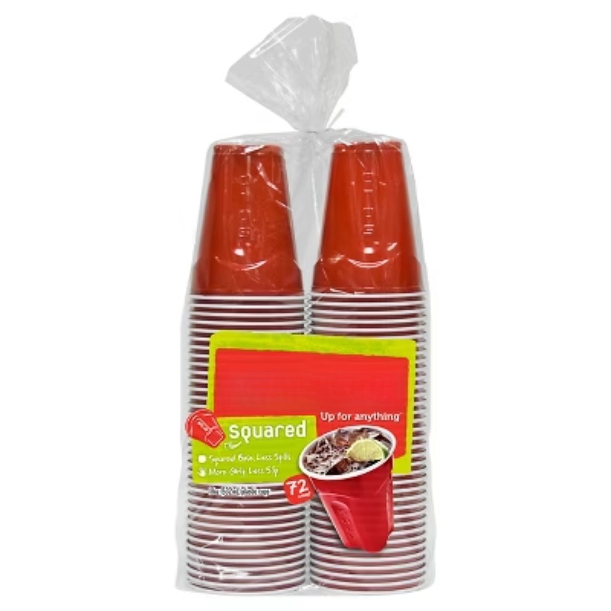 18oz Square Red Party Cups - 72 Count - Walmart.com