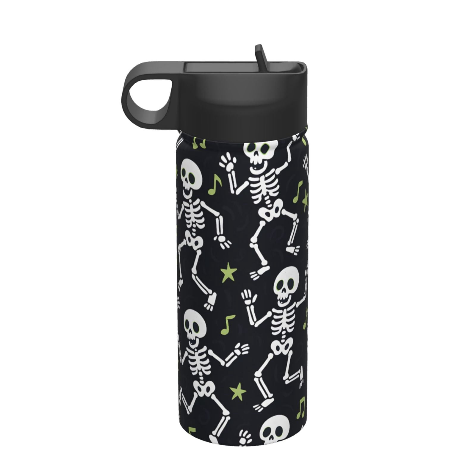 18oz Straw Lid Space Bottle 2.9×8.9in Double-Layer Insulated Leak-Proof ...