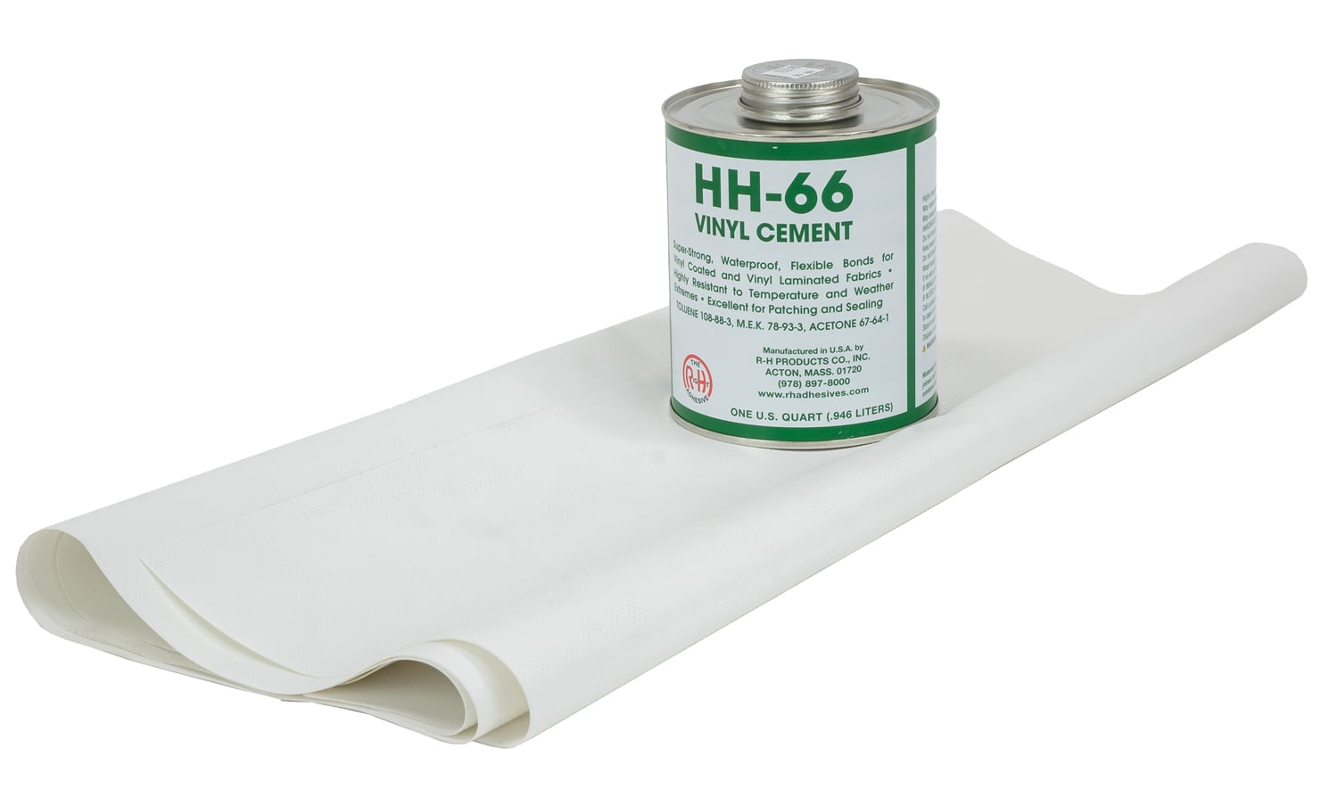 18oz White Tarp Vinyl Repair Kit HH66 HH-66 PVC Cement with Brush 32 ...