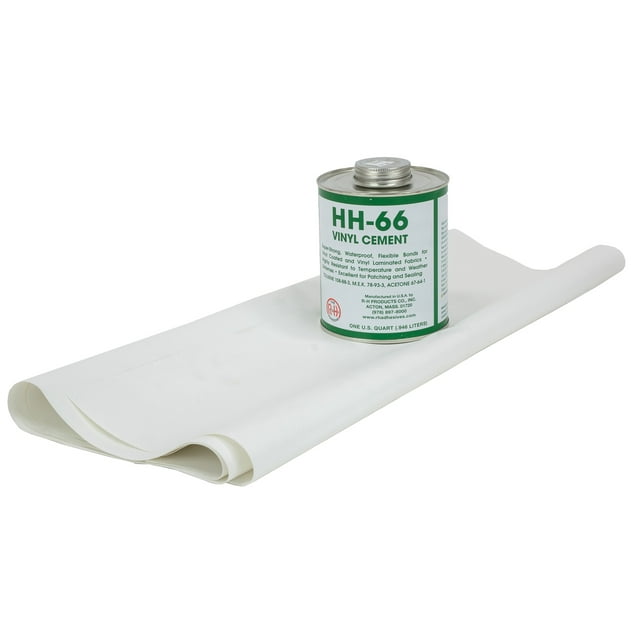 18oz White Tarp Vinyl Repair Kit HH66 HH-66 PVC Cement with Brush 32 Ounce Made in USA - Walmart.com