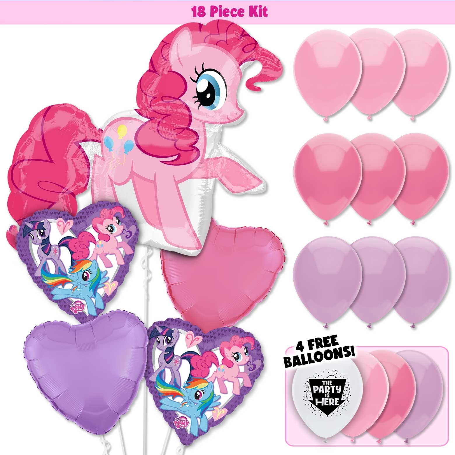 18pc My Little Pony - Pinkie Pie Deluxe Balloon Bouquet - Party ...