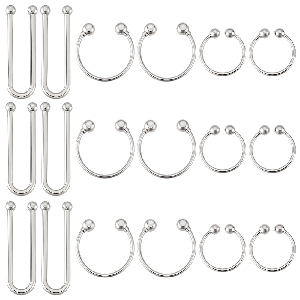 18pcs 3 Sizes Alloy Bikini Clips U Shape Ring Buckle Bra/Bikini Hook ...