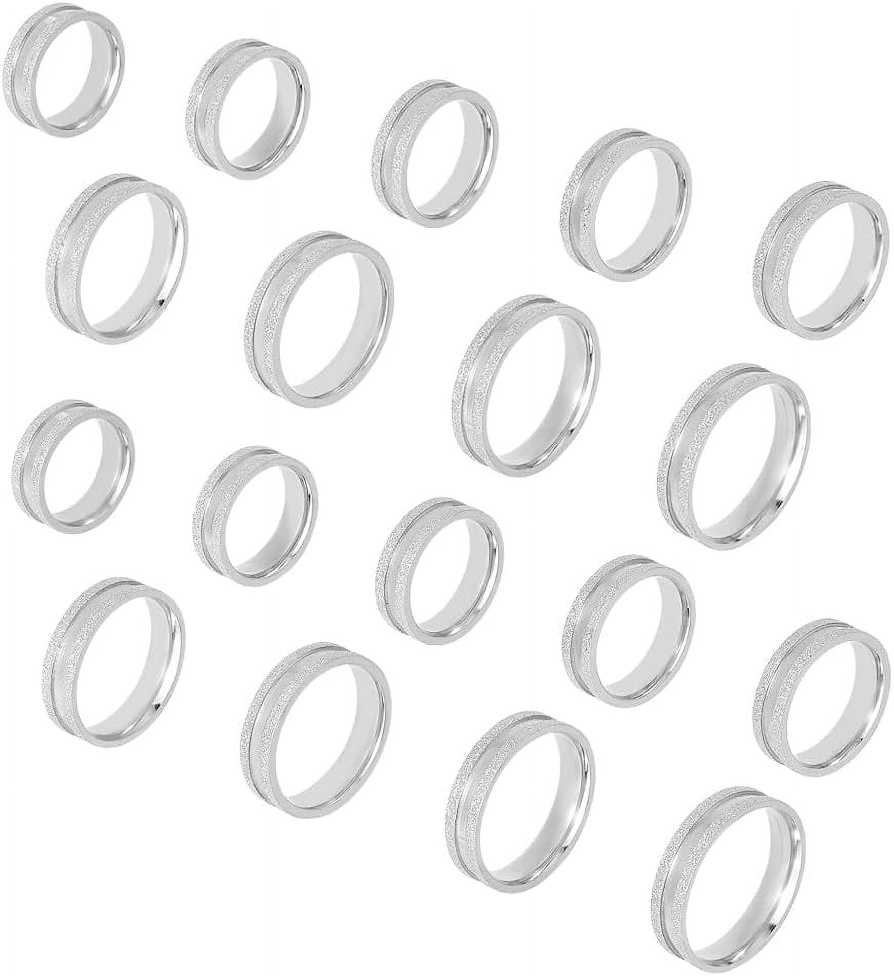 about 18pcs 9 Sizes Stainless Steel Frosting Blank Core Ring Narrow ...
