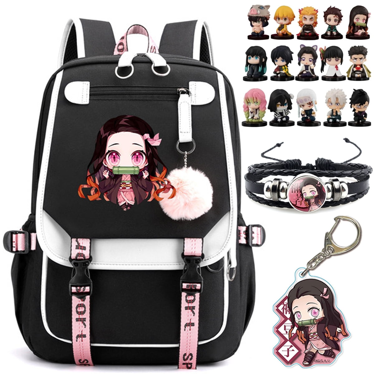 18pcs Anime Demon Slayer Nezuko School Backpack kits - Walmart.com
