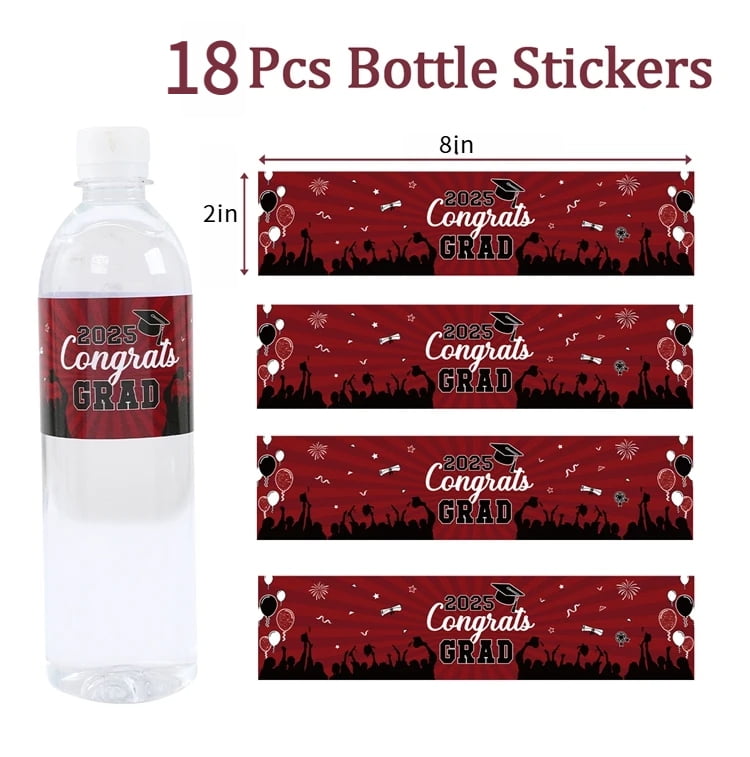 18pcs Bottle Stickers Congratulation Graduation Party Decor - Walmart.com