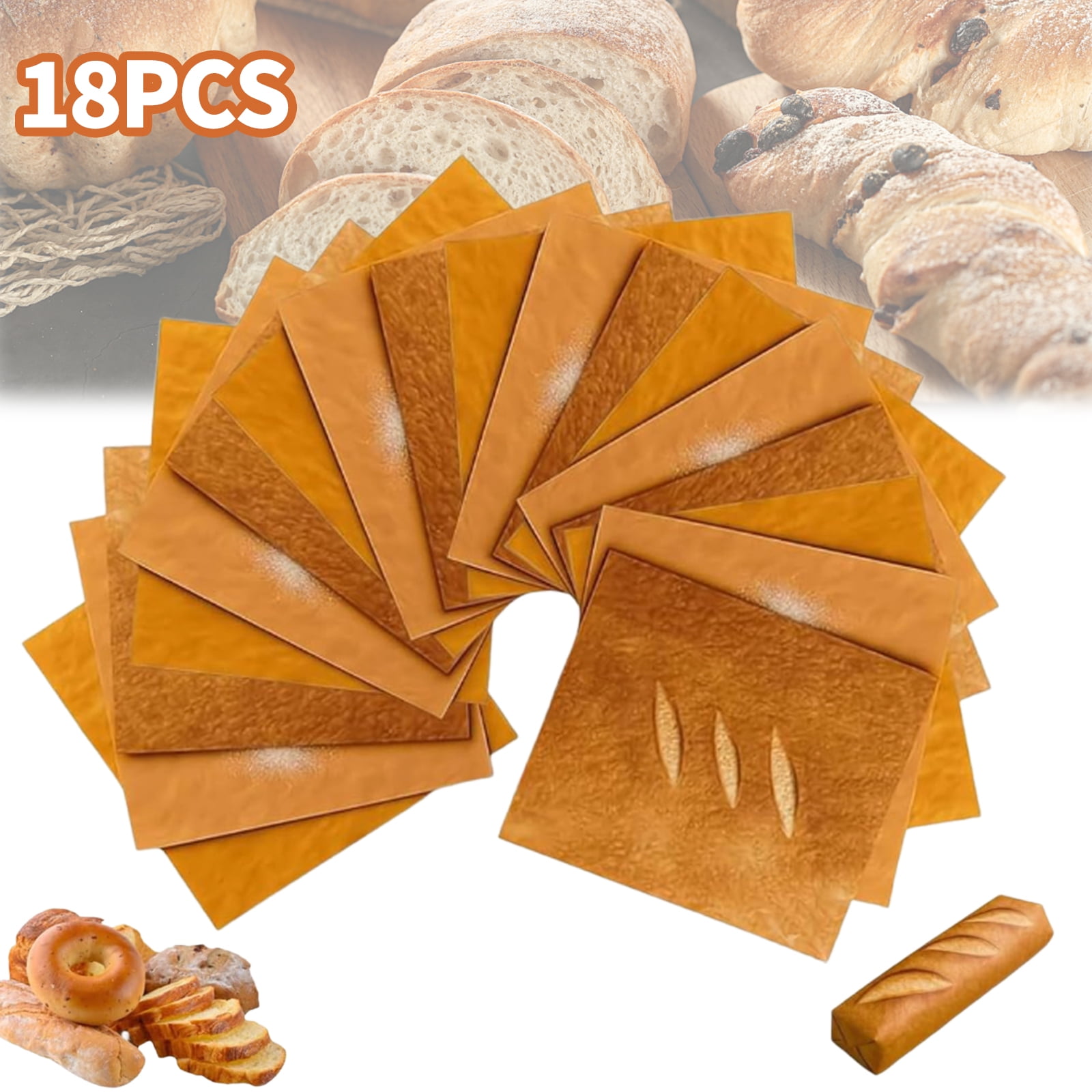 18pcs Bread Shape Gift Wrapping Paper Funny Packaging Pattern Kraft ...