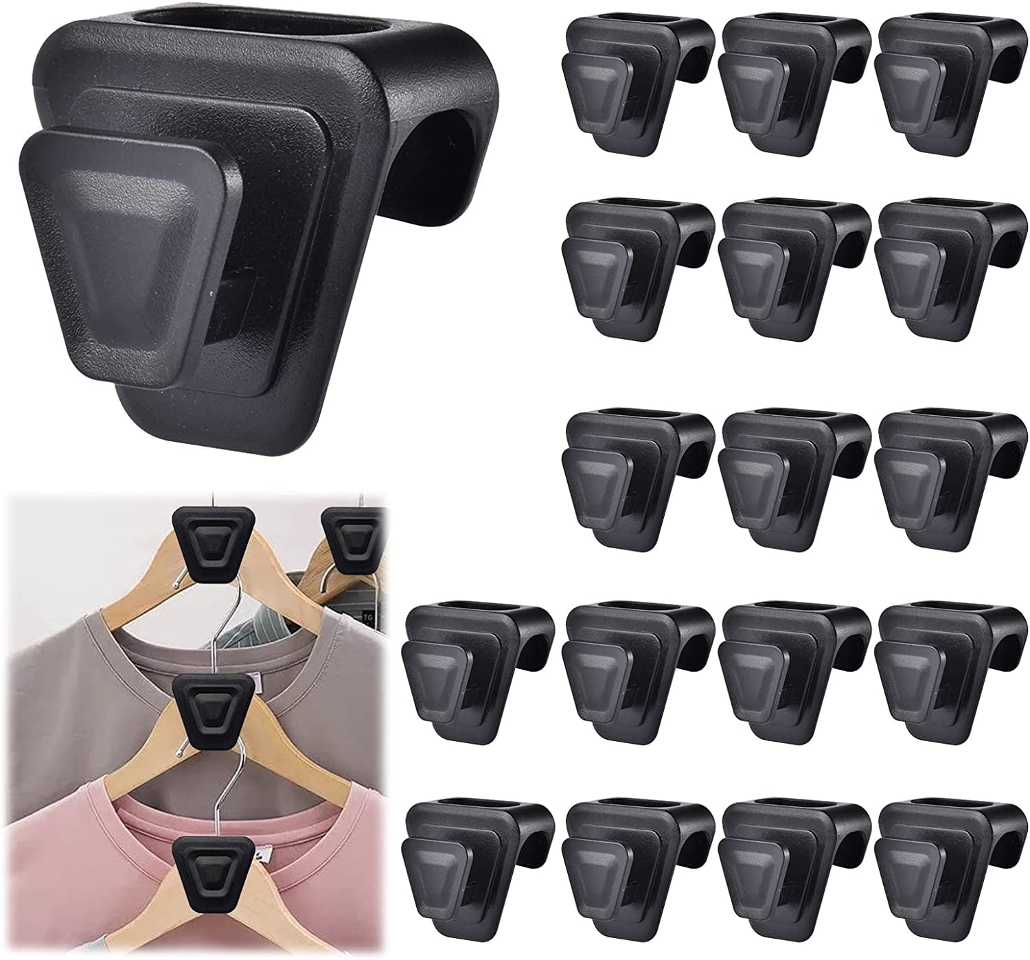 18pcs Clothes Storage Hooks, Space Saving Hanger Hooks, Hanger ...