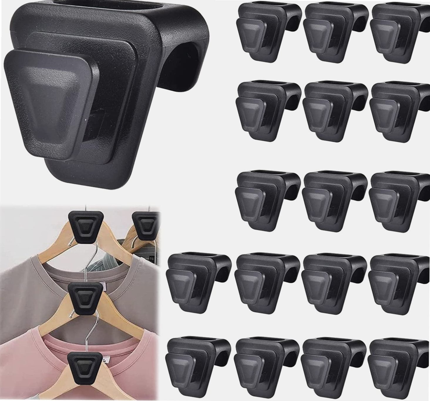18pcs Clothes Storage Hooks, Space Saving Hanger Hooks, Hanger ...