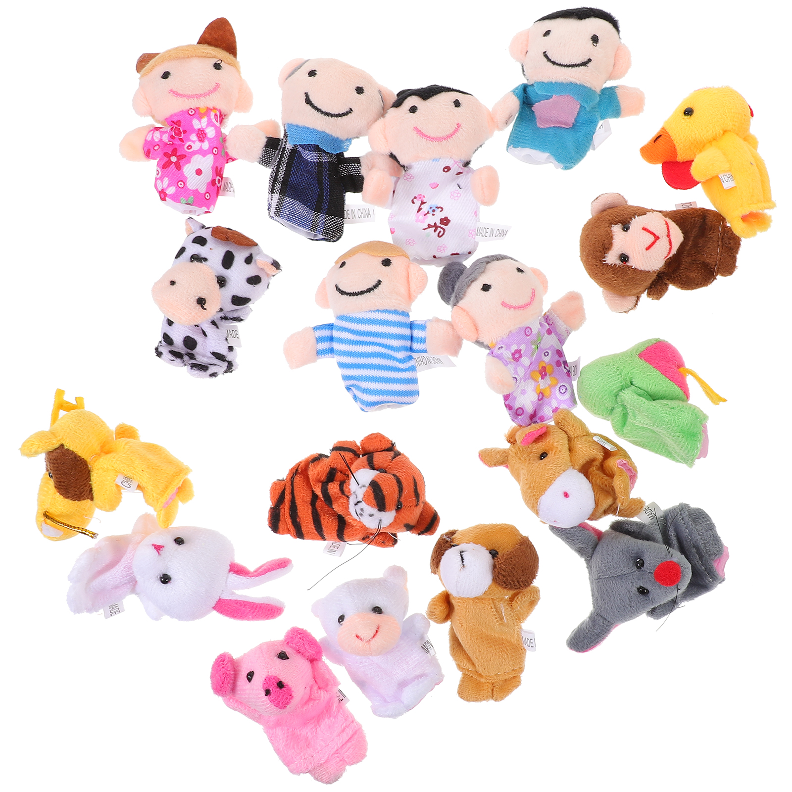 UEETEK Family Consciousness Building Finger Puppets Assorted Color ...