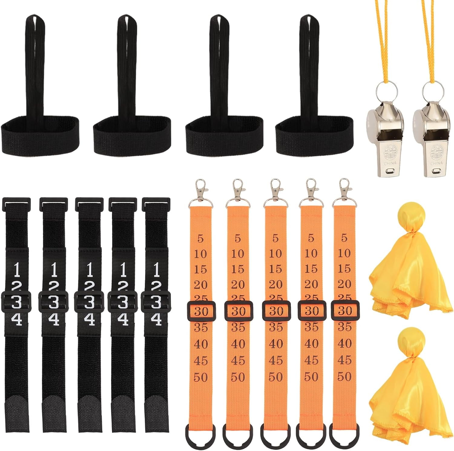 18pcs Football Referee Chain Clips Referee Number Chain Clip Referee ...