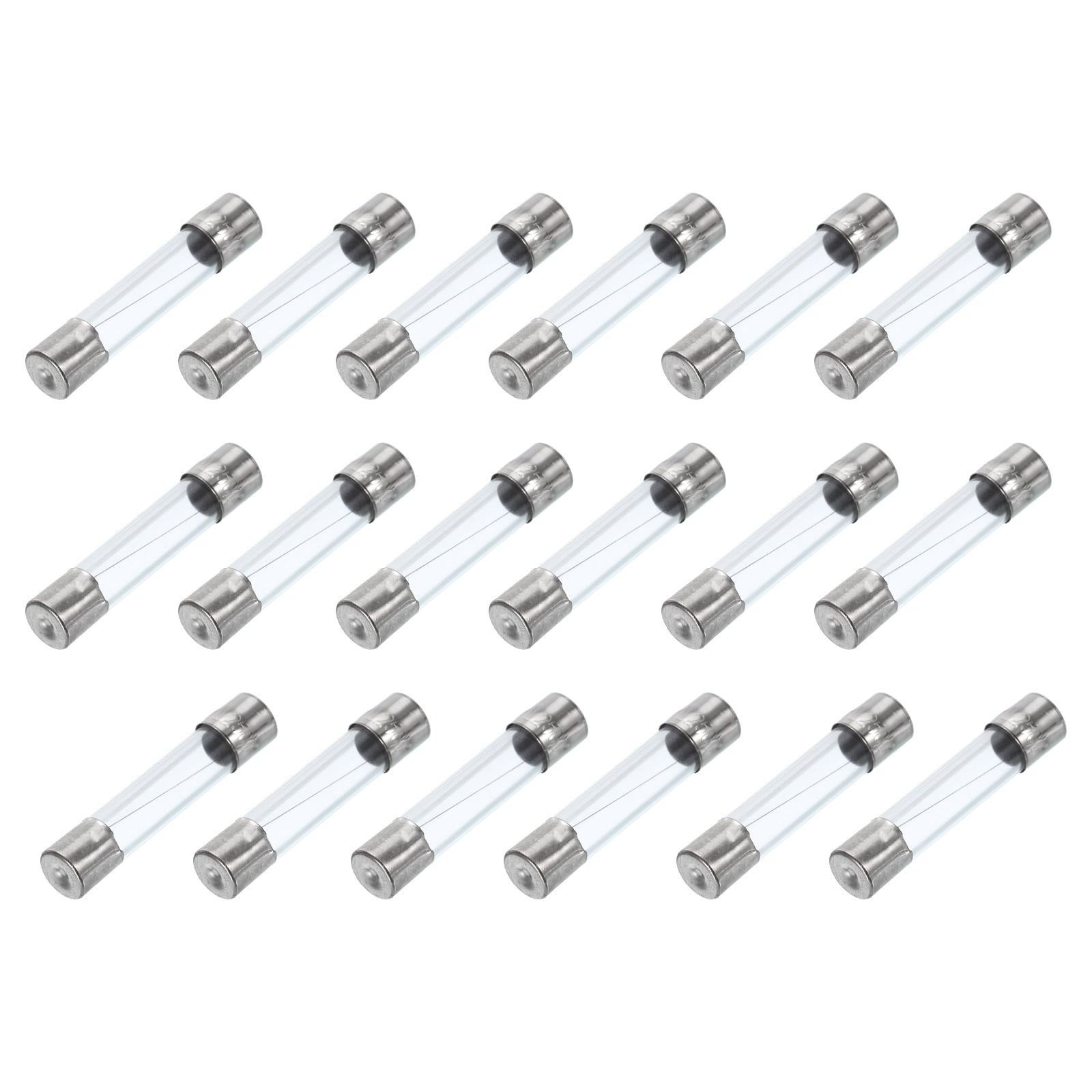 18Pcs Glass Tube Fuses, Axial-with Wire 6x30mm 3A 250V Replacing or ...