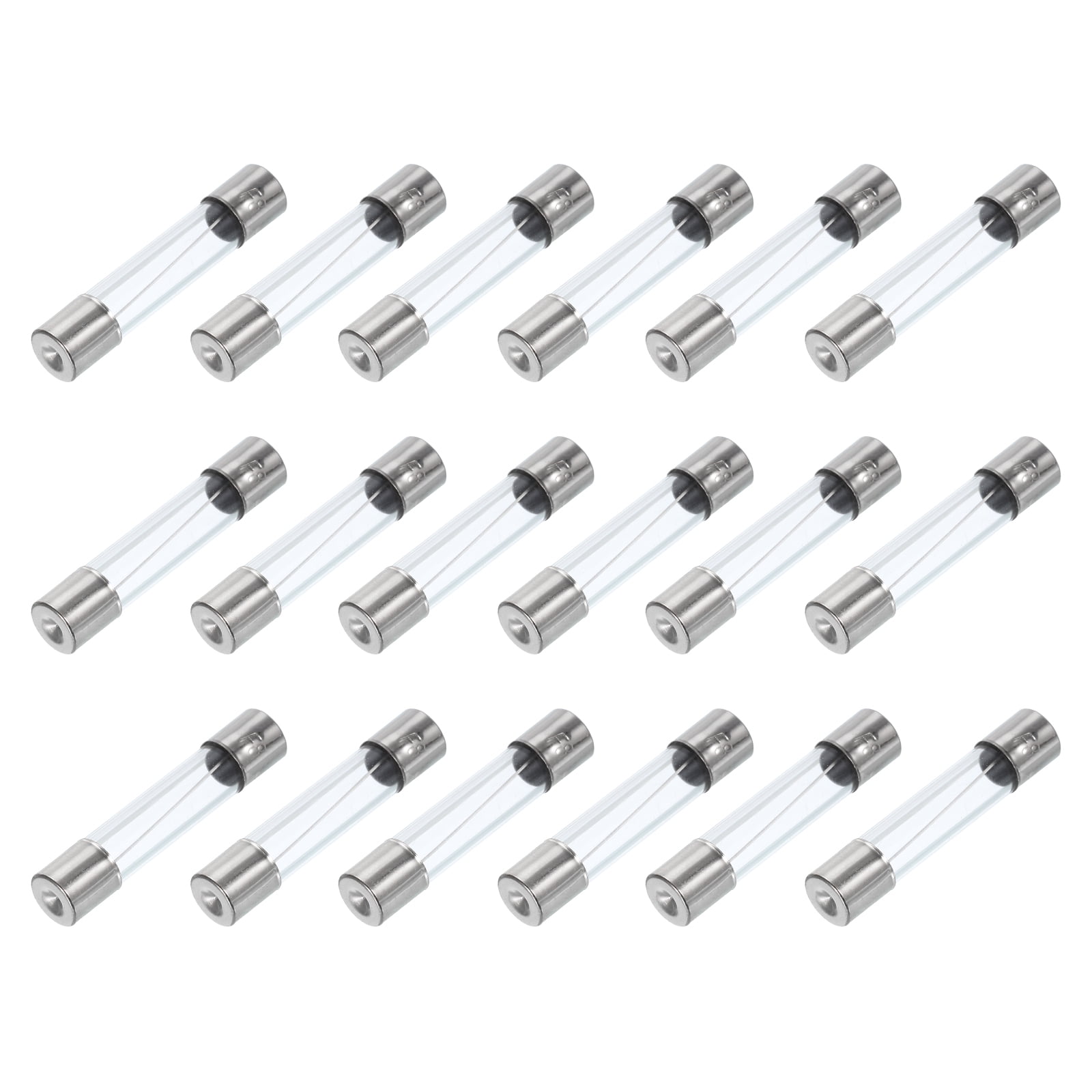 18Pcs Glass Tube Fuses, Axial-with Wire 6x30mm 8A 250V Replacing or ...