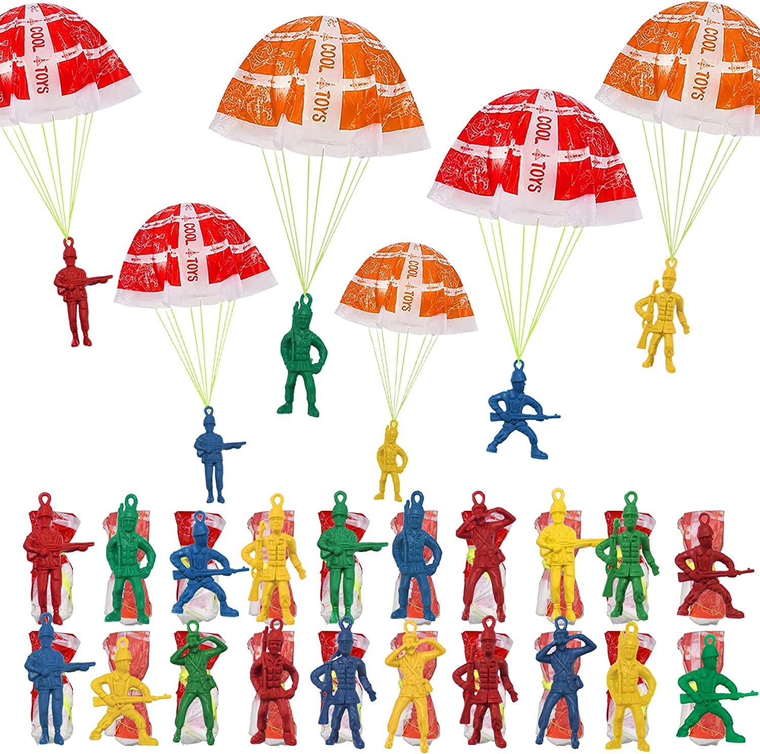18pcs Hand Throwing Soldiers Parachute Mini Soldier Parachute Hand ...