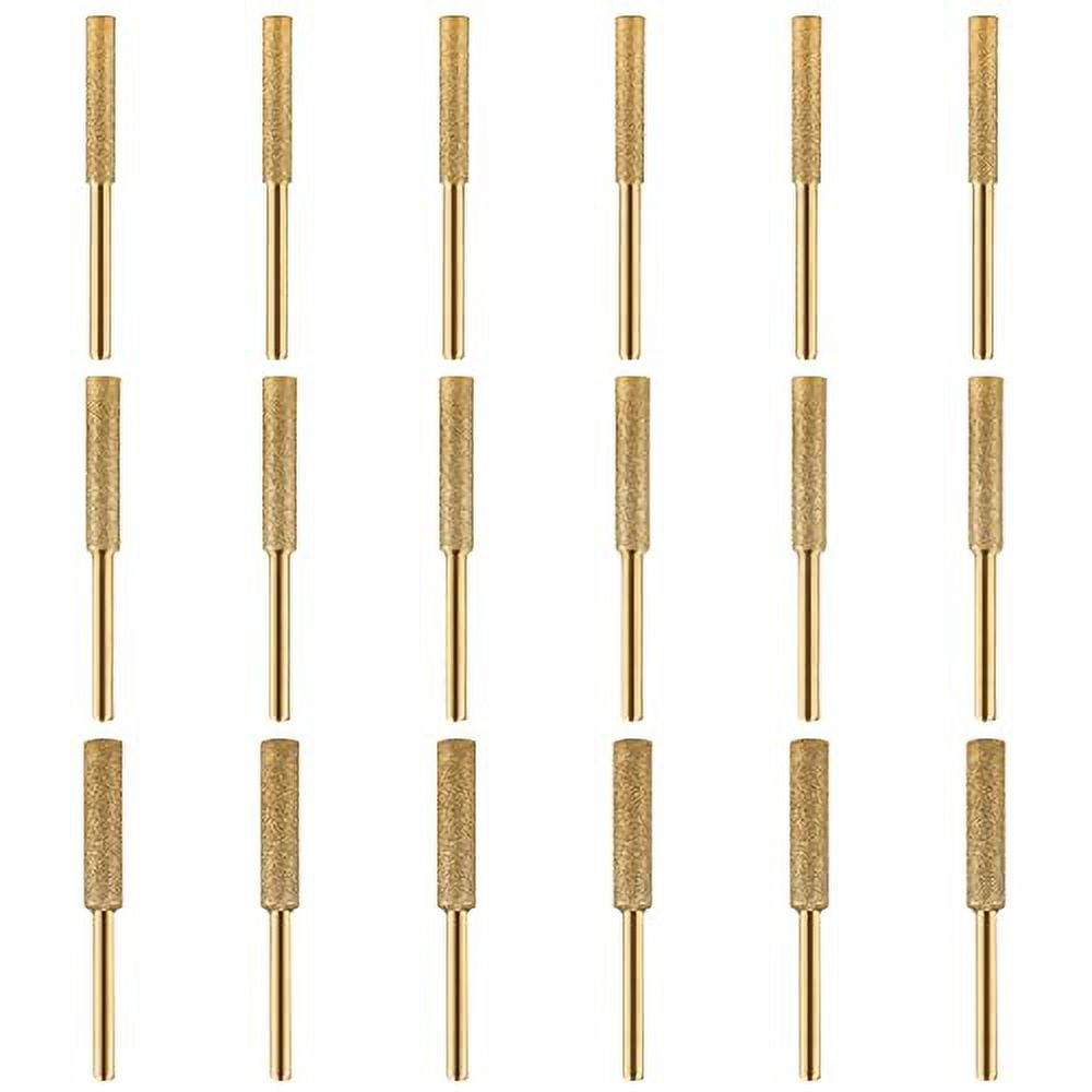 18pcs High Hardness Diamond Chainsaw Sharpener- Titanium Plated Burr ...