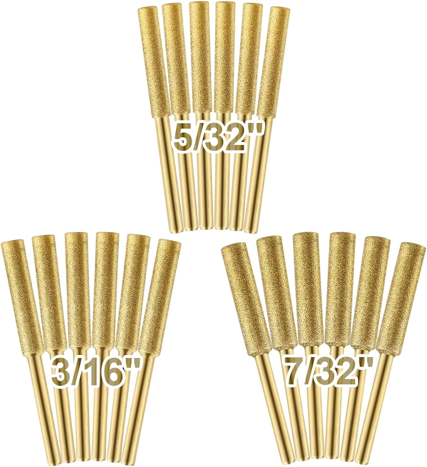 18pcs High Hardness Titanium Plated Chainsaw Sharpener Bits for Chain ...