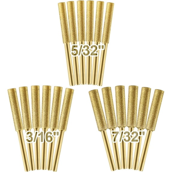 18pcs High Hardness Titanium Plated Chainsaw Sharpener Bits for Chain ...